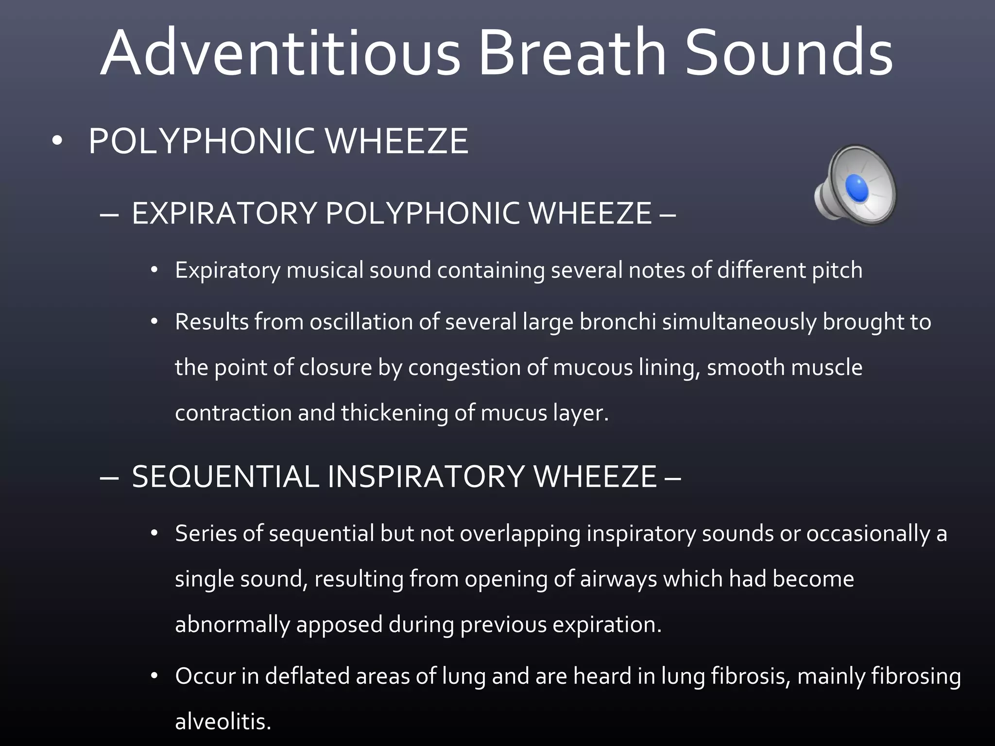 Approach to Lung sounds | PPT