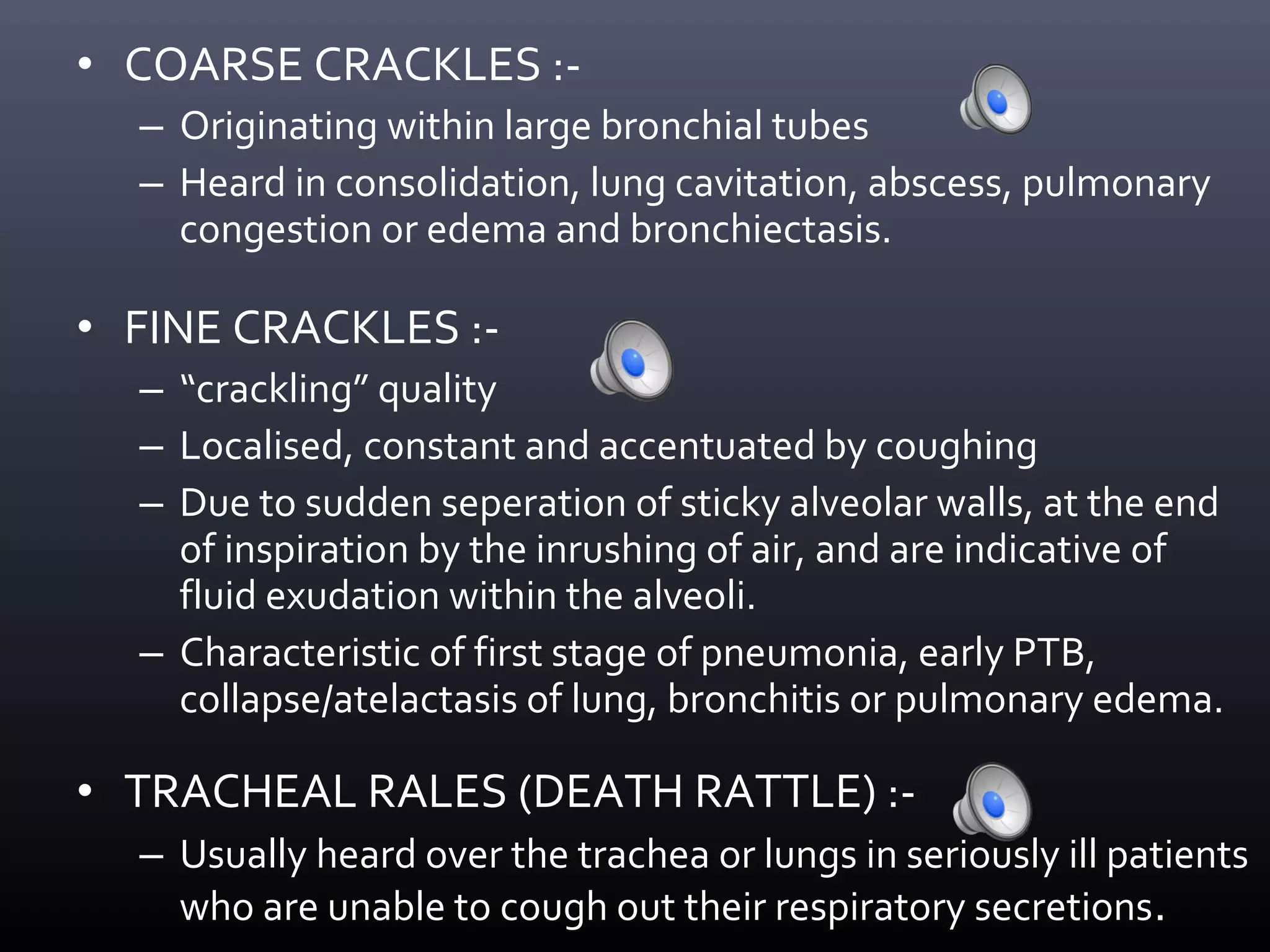 Approach to Lung sounds | PPT