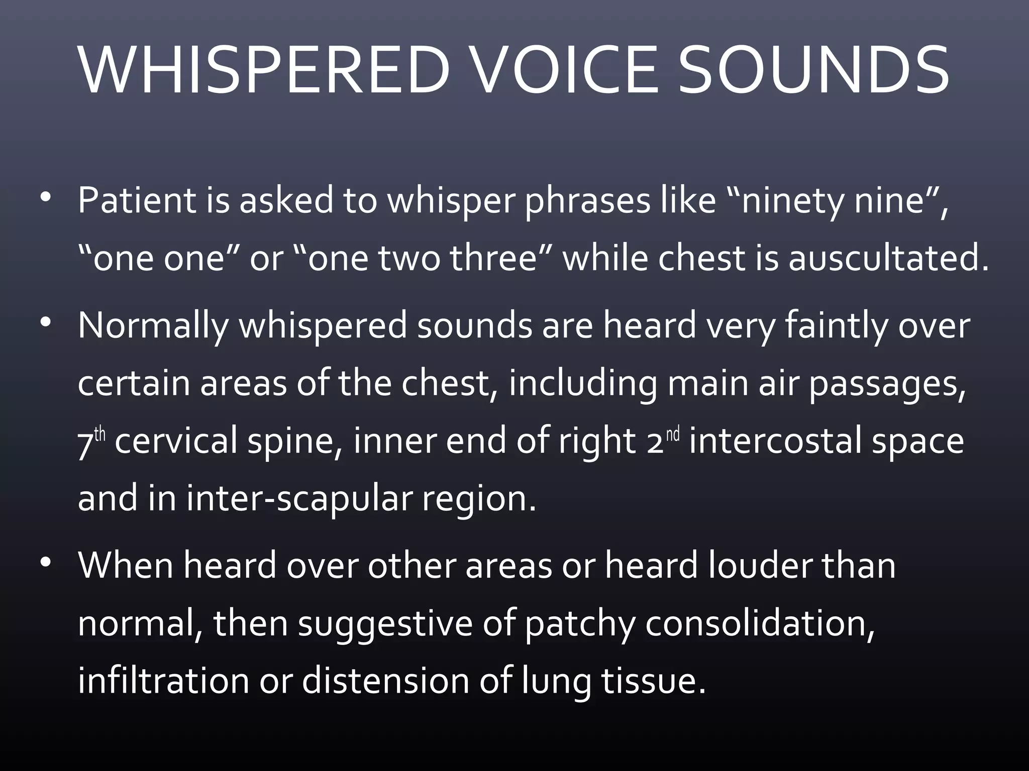 Approach to Lung sounds | PPT