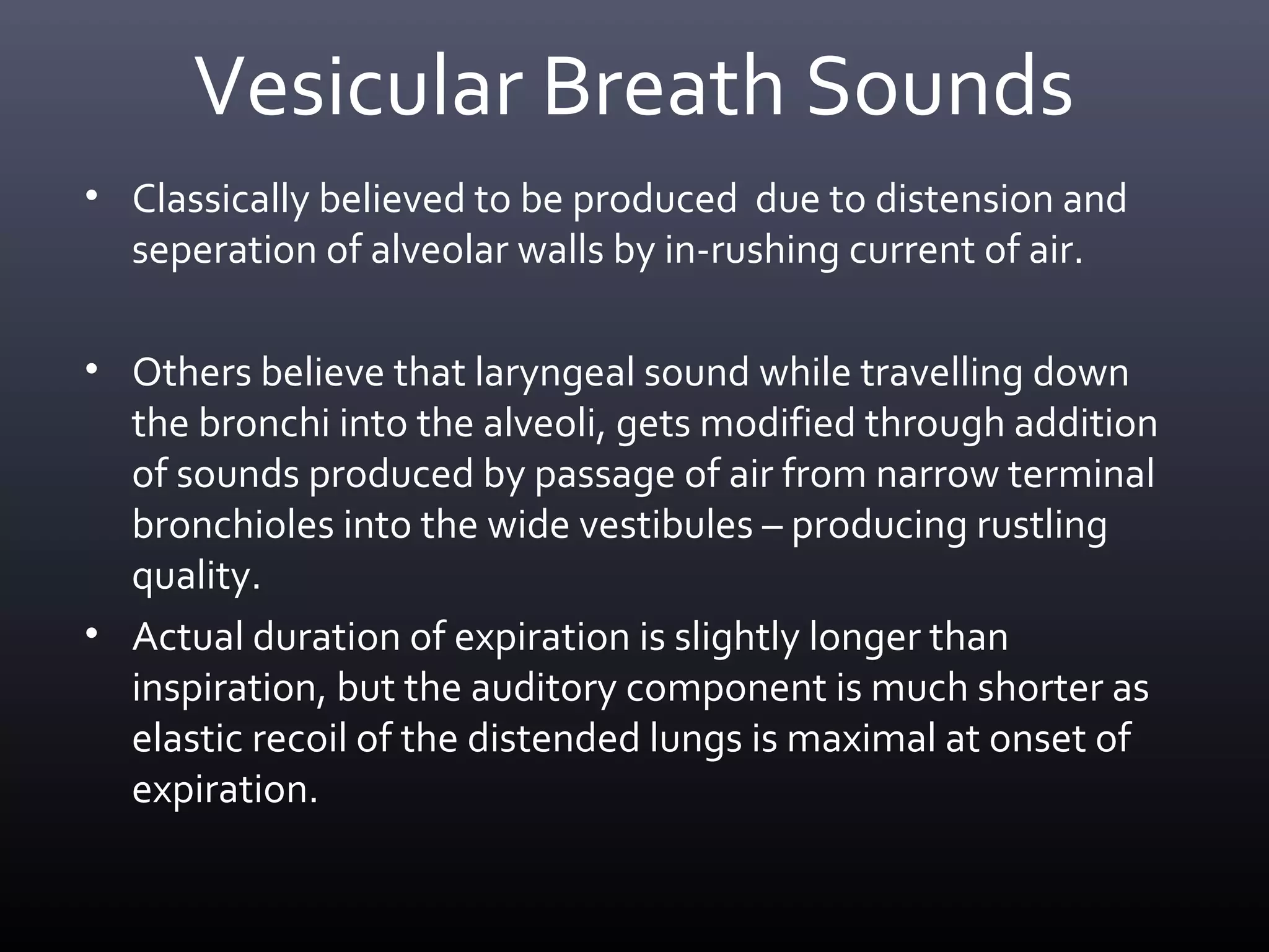 Approach to Lung sounds | PPT