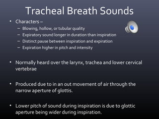 Approach to Lung sounds | PPT