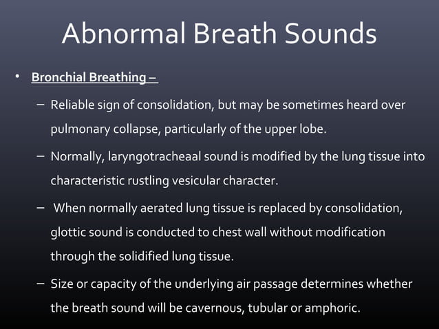 Approach to Lung sounds | PPT