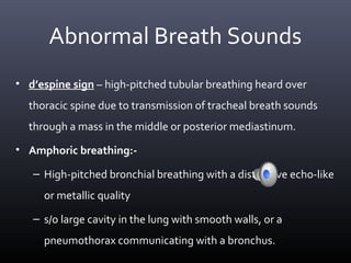 Approach to Lung sounds | PPT
