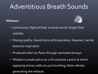 Approach to Lung sounds | PPT