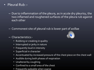 Approach to Lung sounds | PPT