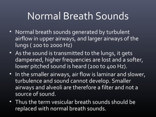 Approach to Lung sounds | PPT