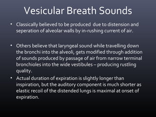 Approach to Lung sounds | PPT