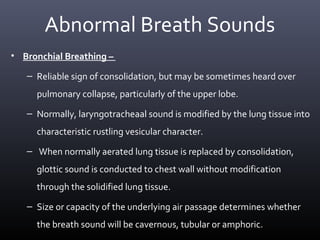 Approach to Lung sounds | PPT