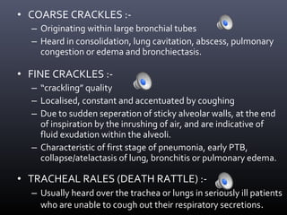 Approach to Lung sounds | PPT