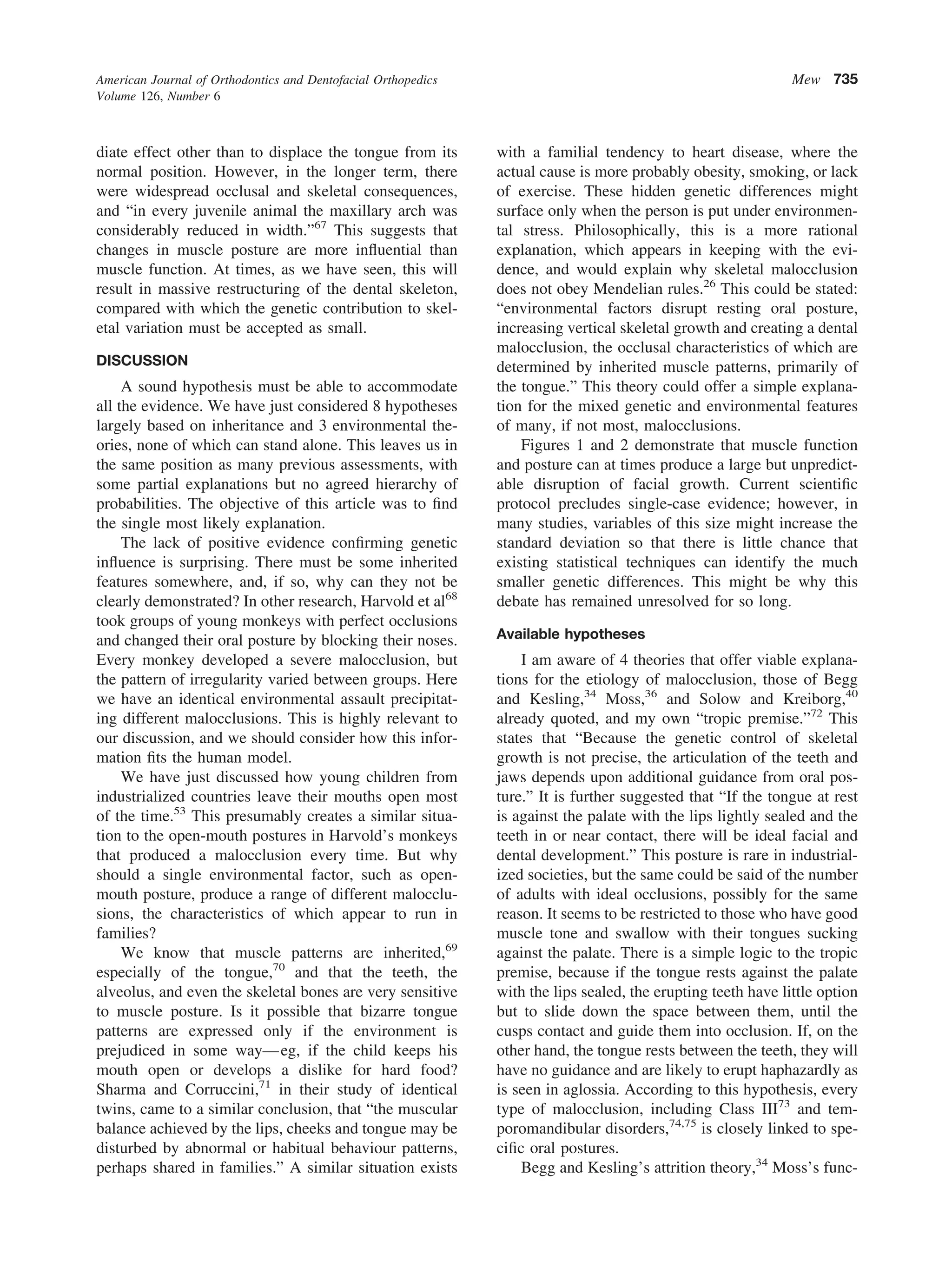 Mew jrc postural basis for malocc | PDF