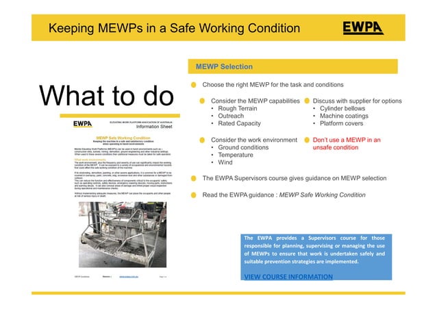 MEWP-safe-condition-ppt.pdf for safe operations | PDF | Operating ...