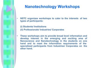 NSTC: A Nanotechnology Platform | PPT