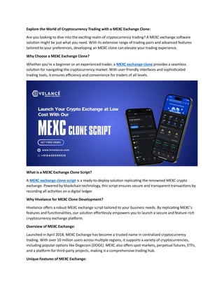 Mexc Clone Script : Building a Secure and User-Friendly Cryptocurrency ...