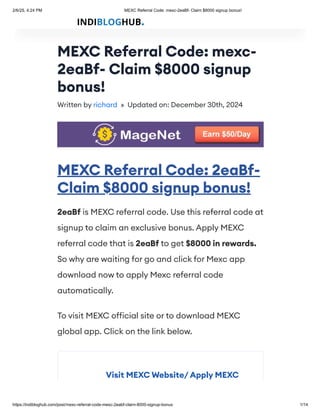 MEXC Referral Code today 2025( mexc-2eaBf).pdf