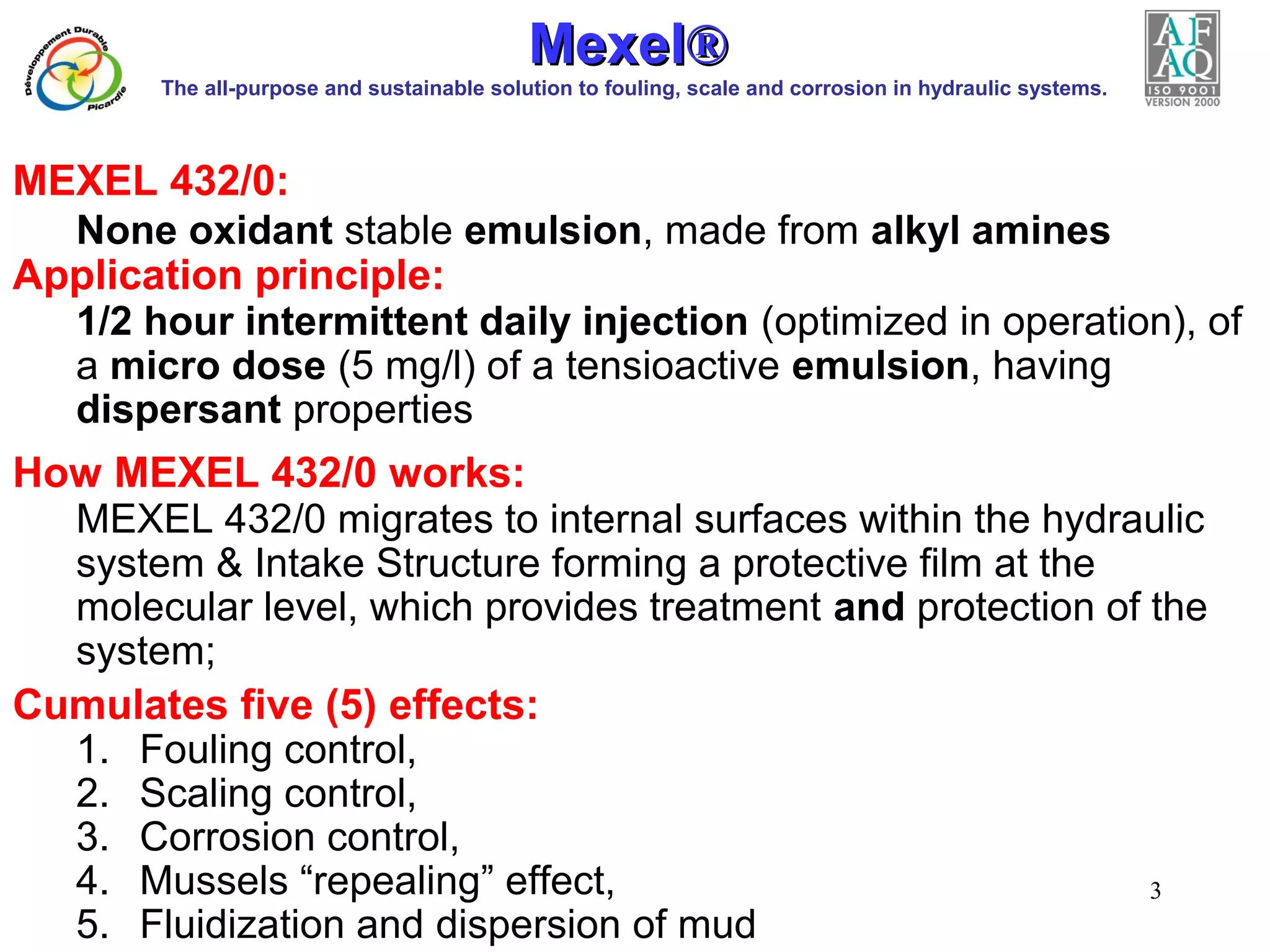 Mexel presentation for seawater intake | PPT