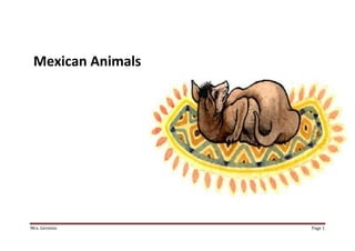 Mexican animals power point | DOCX