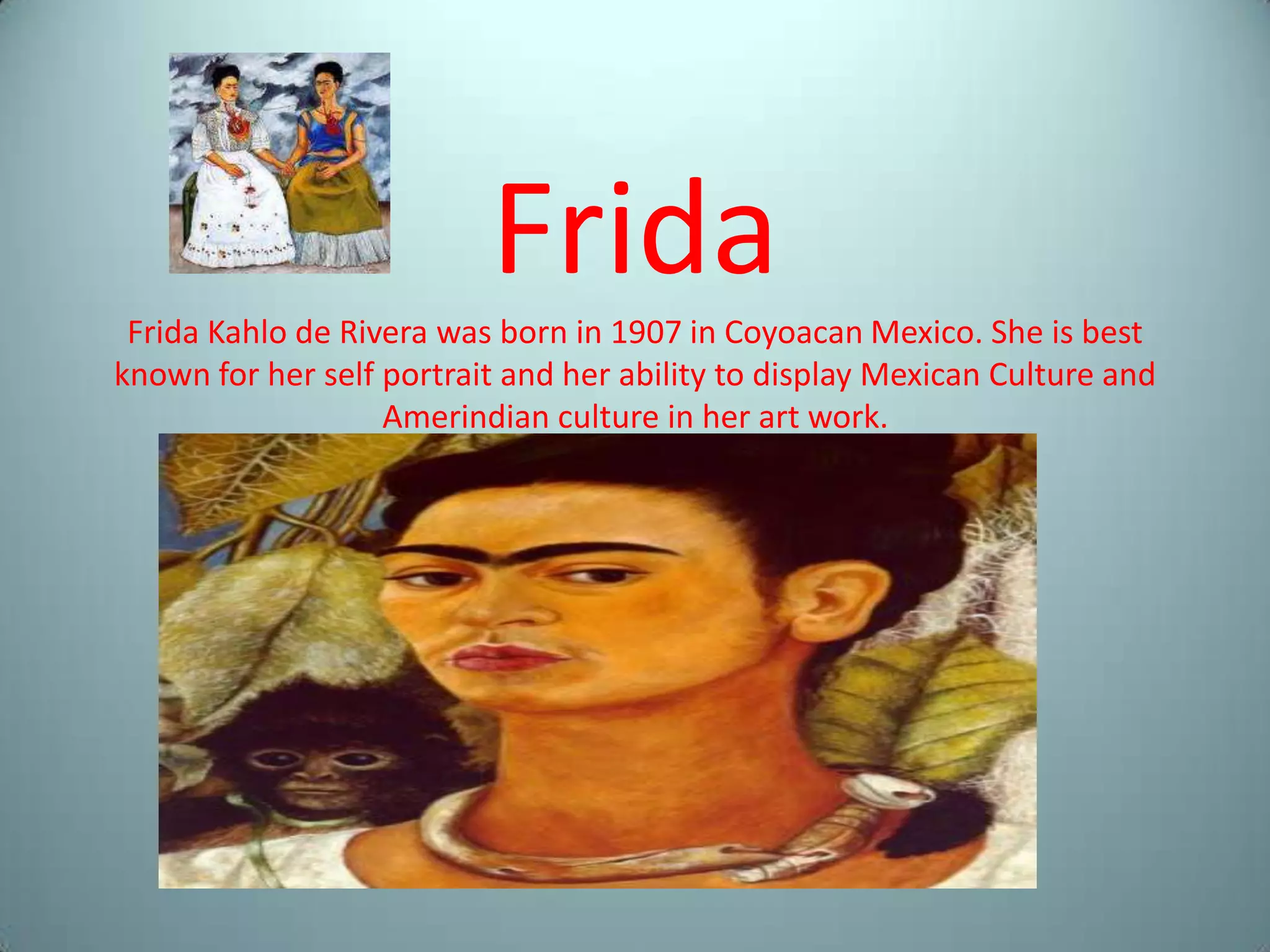 Mexican art by frida kahlo powerpoint | PPTX