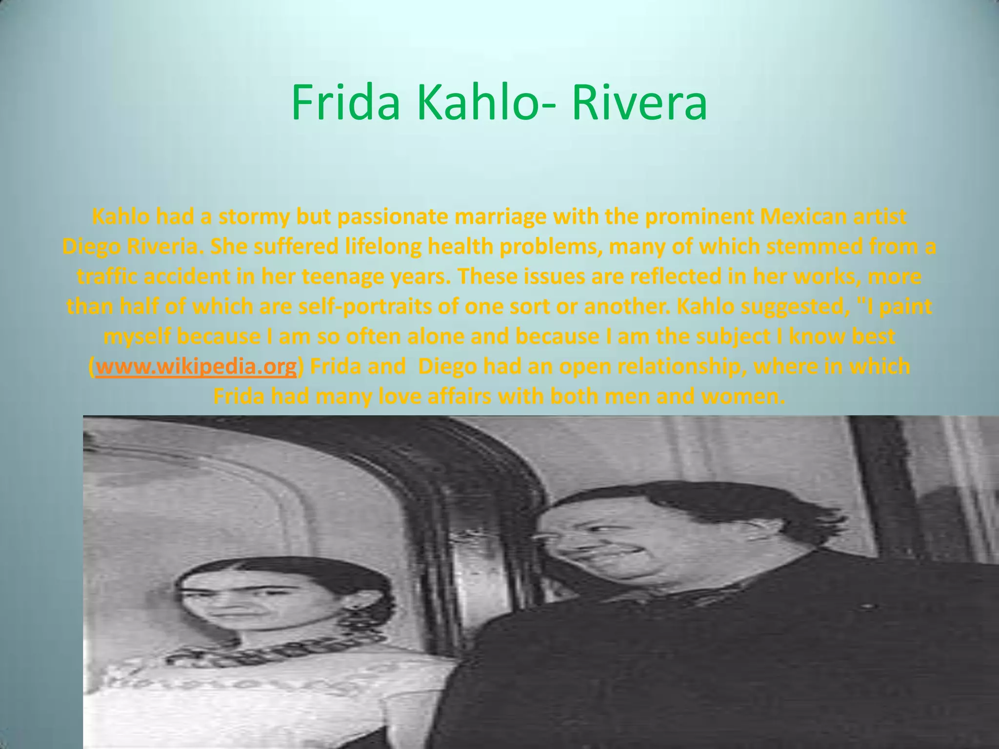 Mexican art by frida kahlo powerpoint | PPTX | Fine Art