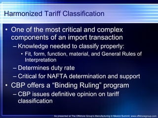 Mexico Customs International Trade Basics | PPT | Logistics | Business