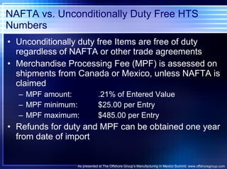 Mexico Customs International Trade Basics | PPT