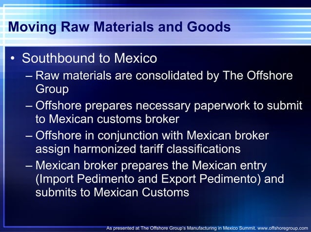 Mexico Customs International Trade Basics | PPT | Logistics | Business
