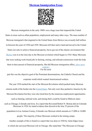 Mexican Essays | PDF