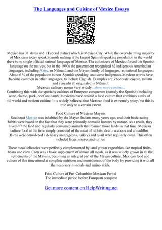 Mexican Essays | PDF