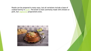 Mexican food, presentation for education in unversity | PPTX