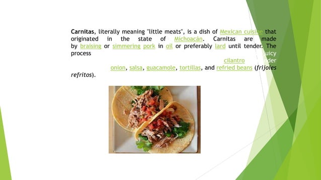 Mexican food, presentation for education in unversity | PPT