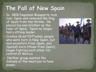 Mexican independence from spain revised | PPTX
