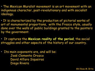 Mexican Muralist Movement | PPT
