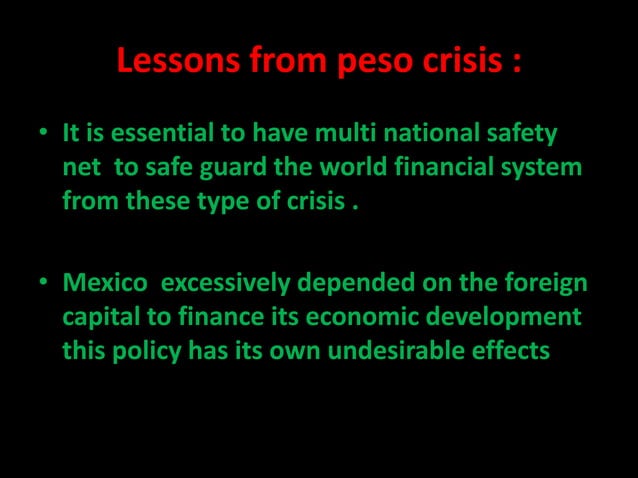 Mexican peso crisis | PPTX | Currencies | Economy