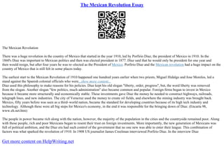 Mexican Revolution Research Paper | PPT