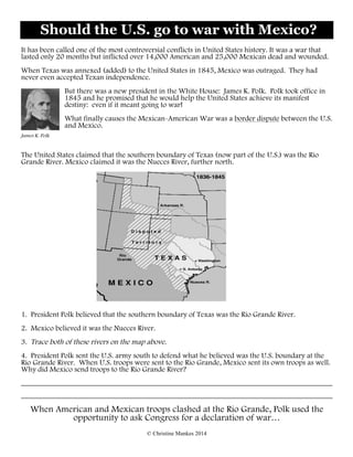 Mexican War HW | PDF | Political Issues & policy | Politics