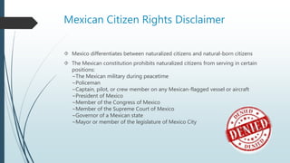 Mexican and US Government Foundations | PPTX
