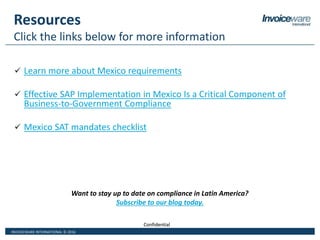 Mexico Electronic Invoicing and Tax Reporting Requirements | PDF