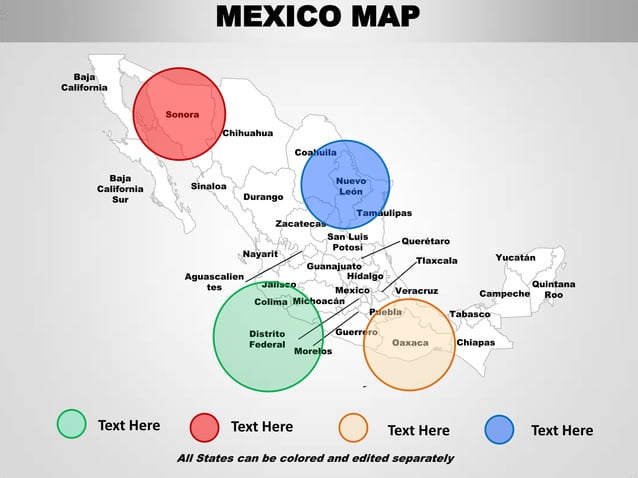 Mexico country editable powerpoint maps with states and counties | PPTX ...