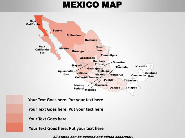 Mexico country editable powerpoint maps with states and counties | PPTX ...