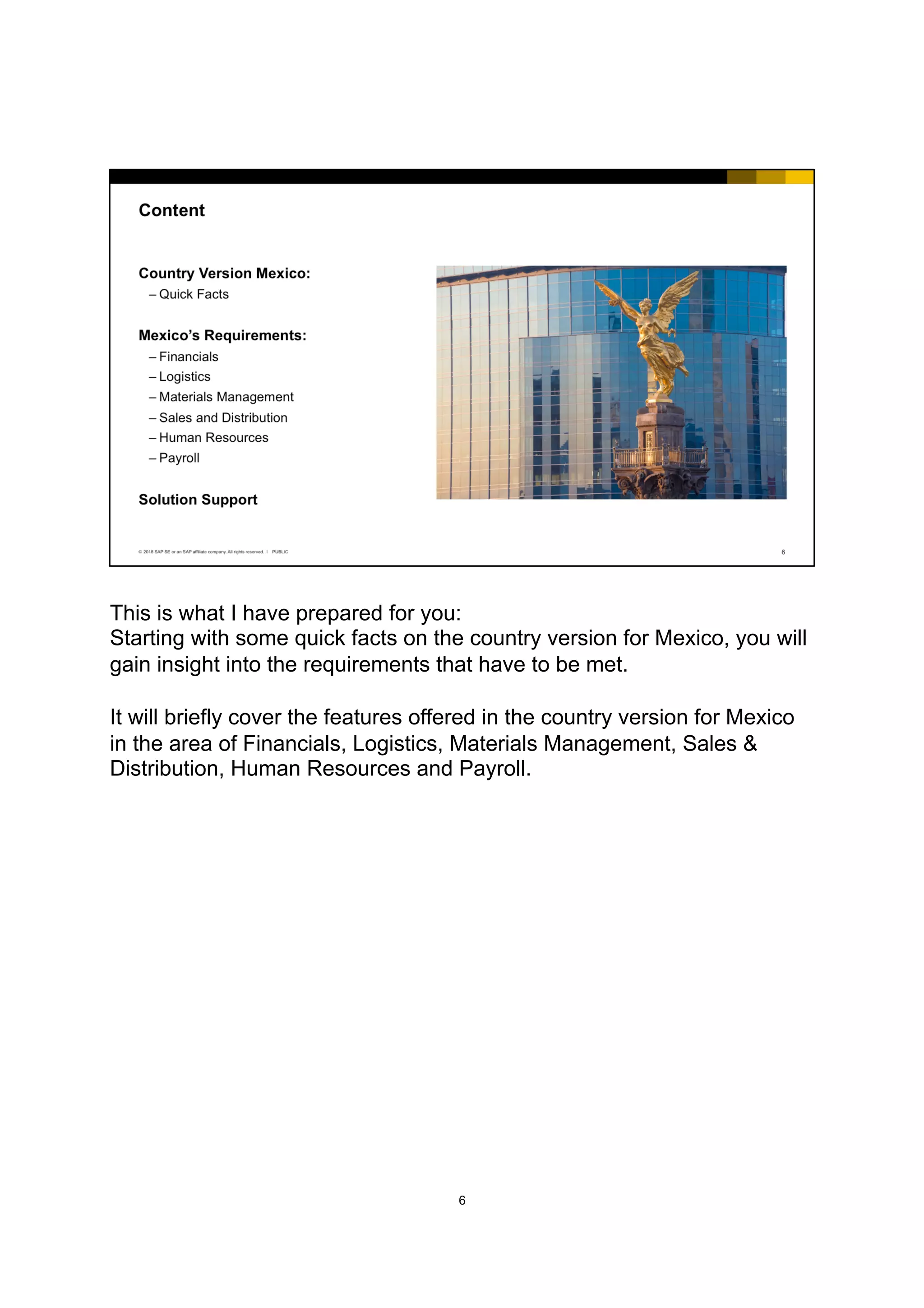 Mexico SAP country version s4hana | PDF