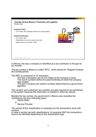 Mexico SAP country version s4hana | PDF | Business Accounting & Finance ...