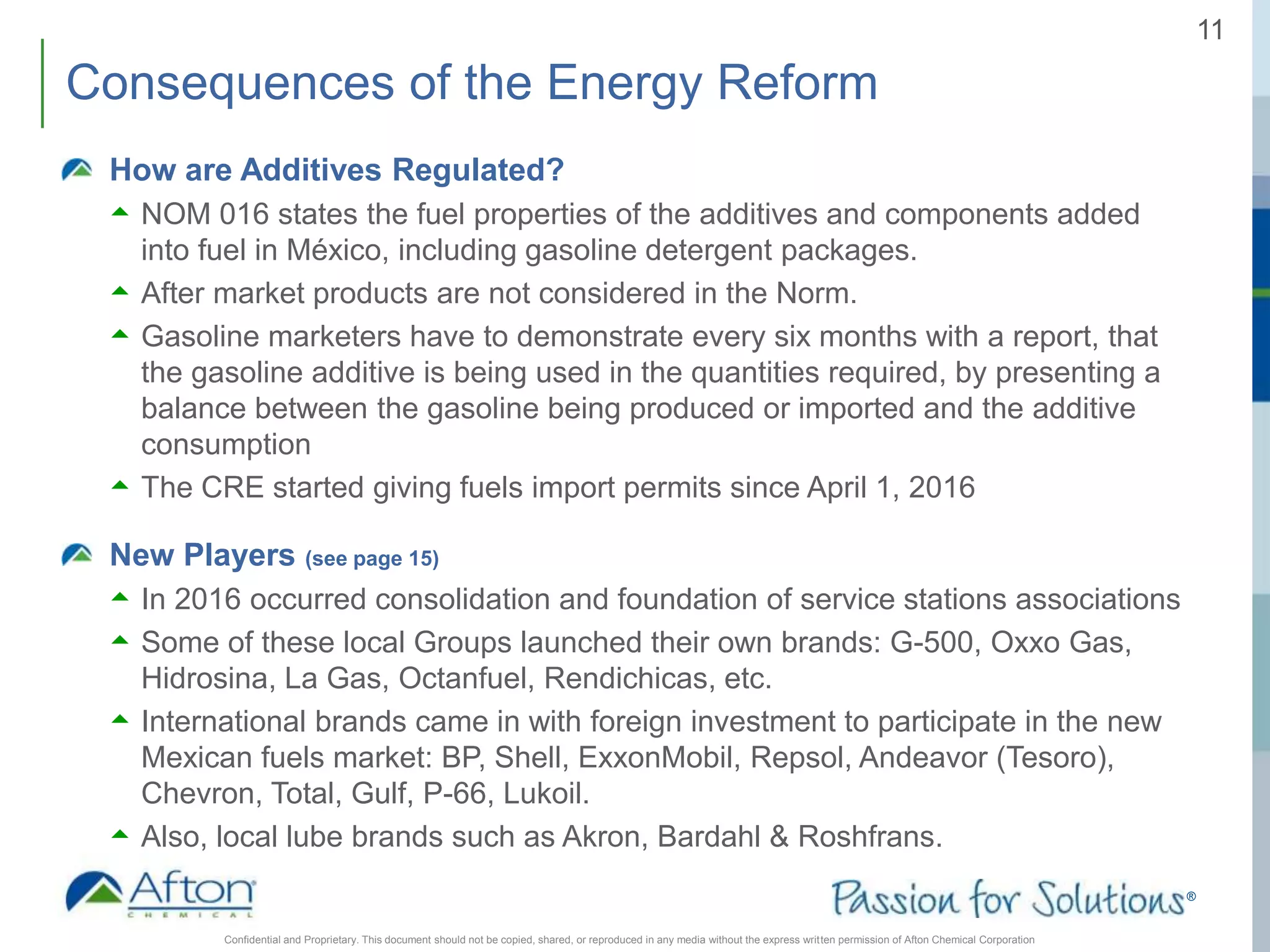 Afton Chemical Mexico Energy Reform | PPTX