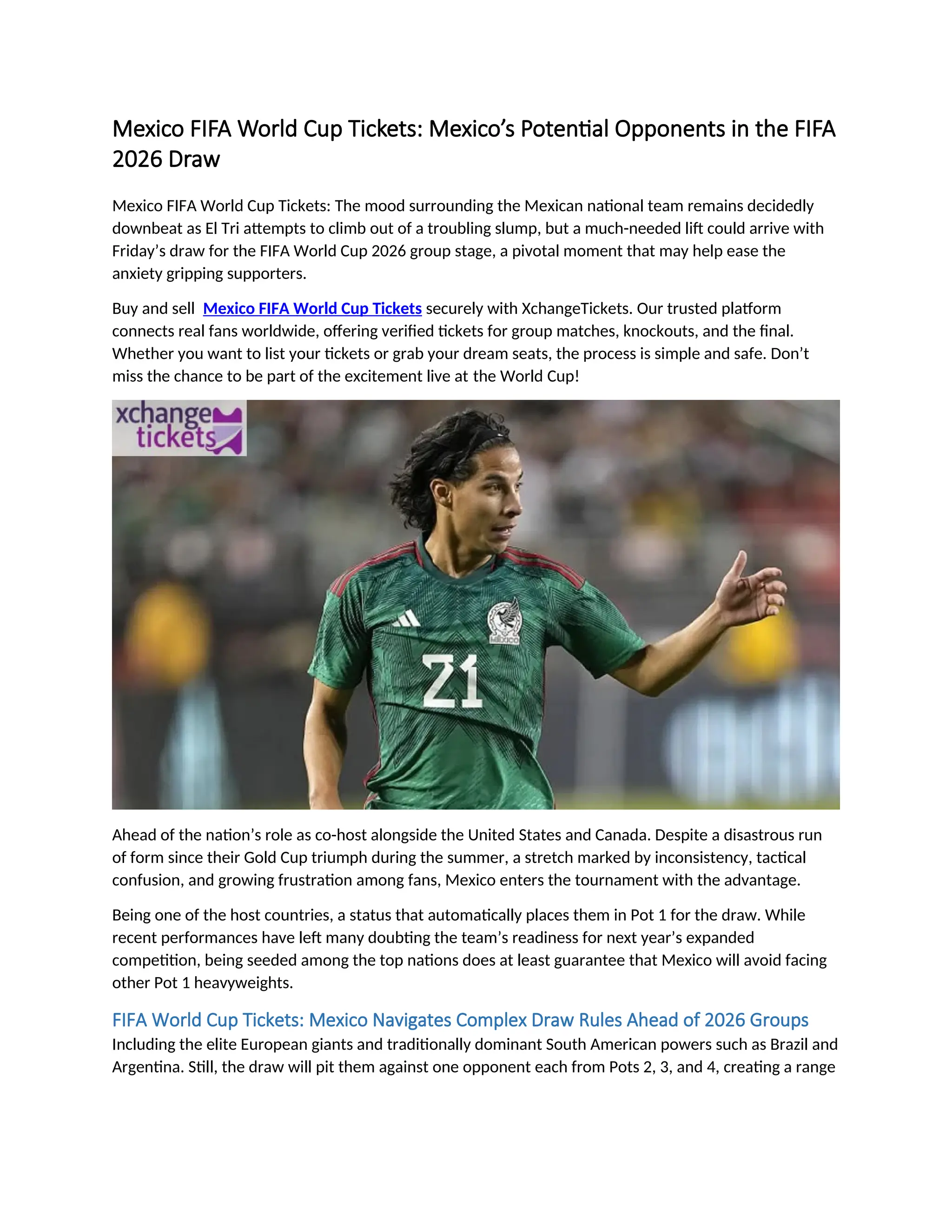 Mexico FIFA World Cup Tickets Mexico’s Potential Opponents in the FIFA ...