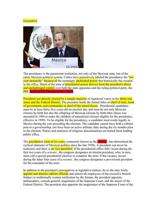 Mexico's Governmental Structure | DOC