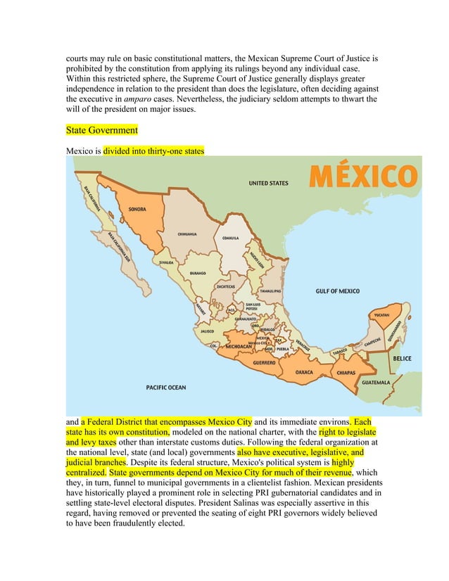 Mexico's Governmental Structure | DOC