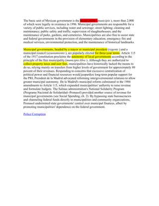 Mexico's Governmental Structure | DOC