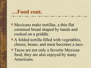 Mexico (social studies) | PPT | World Cuisines | Food & Drink