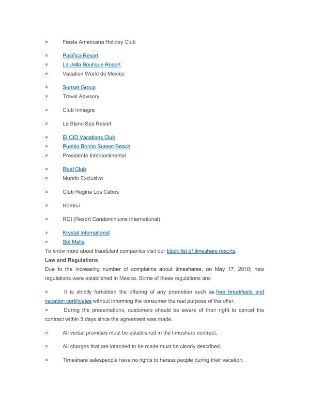 Mexico timeshare scam | PDF