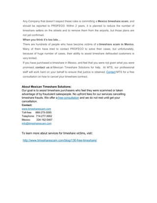 Mexico timeshare scam | DOCX