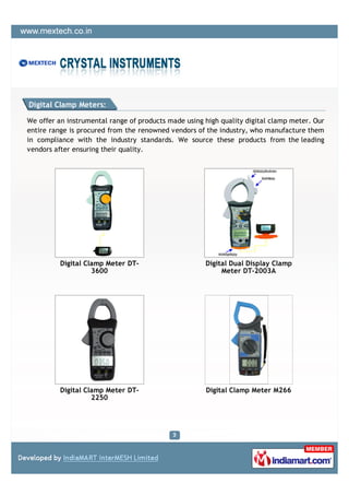Crystal Instruments, Mumbai, Digital Clamp Meter | PDF | Physics | Science
