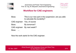 What should CAE engineers now. | PDF